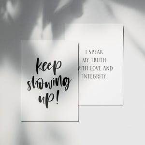 Vision Board Printables Printable Quotes and Affirmation Cards 3.5x5 ...