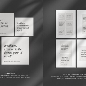 Printable Vision Board Cards | 30 Affirmations + 5 Quotes | Minimalist ...