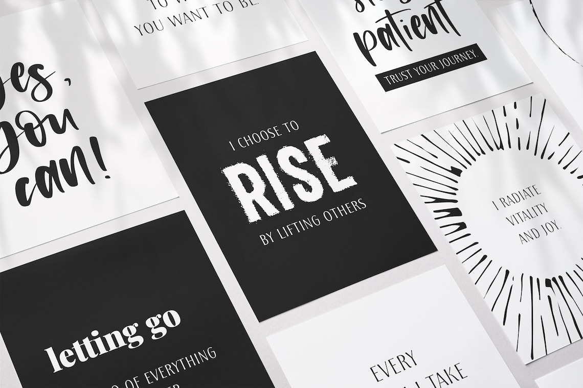 Vision Board Printables Printable Quotes and Affirmation Cards 3.5x5 ...