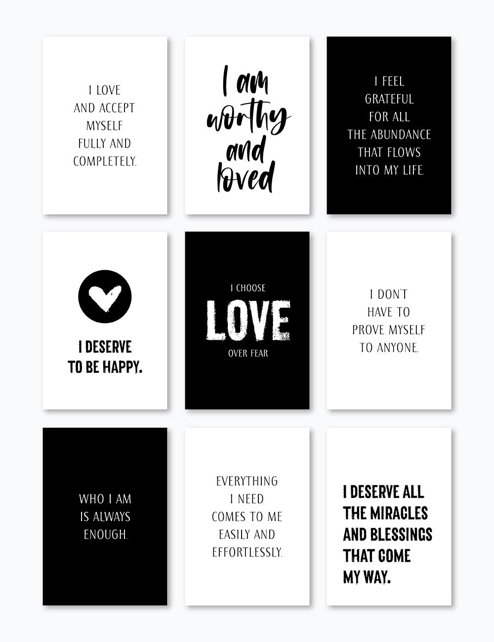 Vision Board Printables Printable Quotes and Affirmation Cards 3.5x5 ...