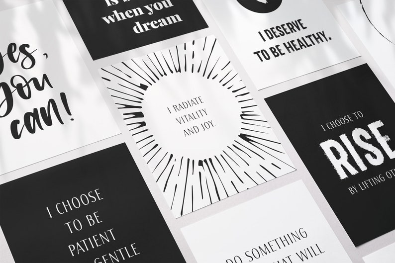 Vision Board Printables Printable Quotes and Affirmation Cards 3.5x5 ...