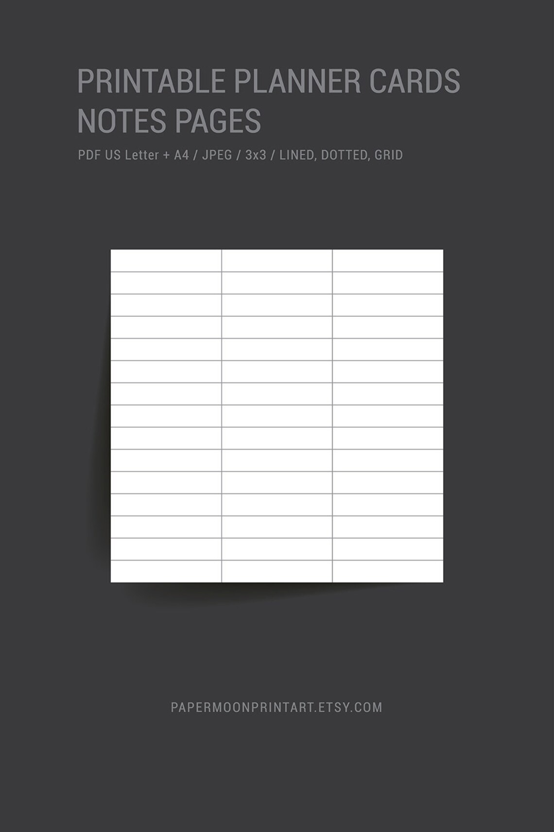 Printable Notes and Memo Cards 3x3 Printable Journal & - Etsy