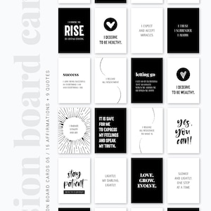 Vision Board Printables Printable Quotes and Affirmation Cards 3.5x5 ...