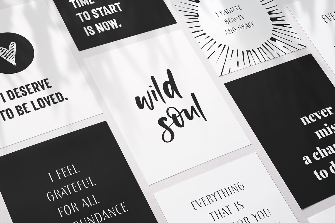 Vision Board Printables Printable Quotes and Affirmation Cards 3.5x5 ...