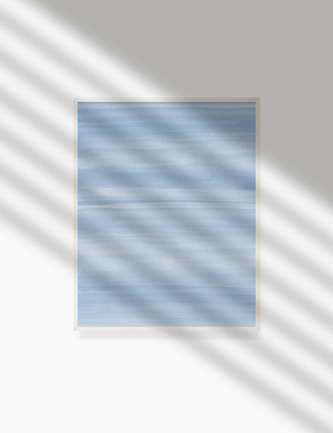 Soft Blue Ocean Waves. Blue Watercolor Painting. Abstract Art. - Etsy