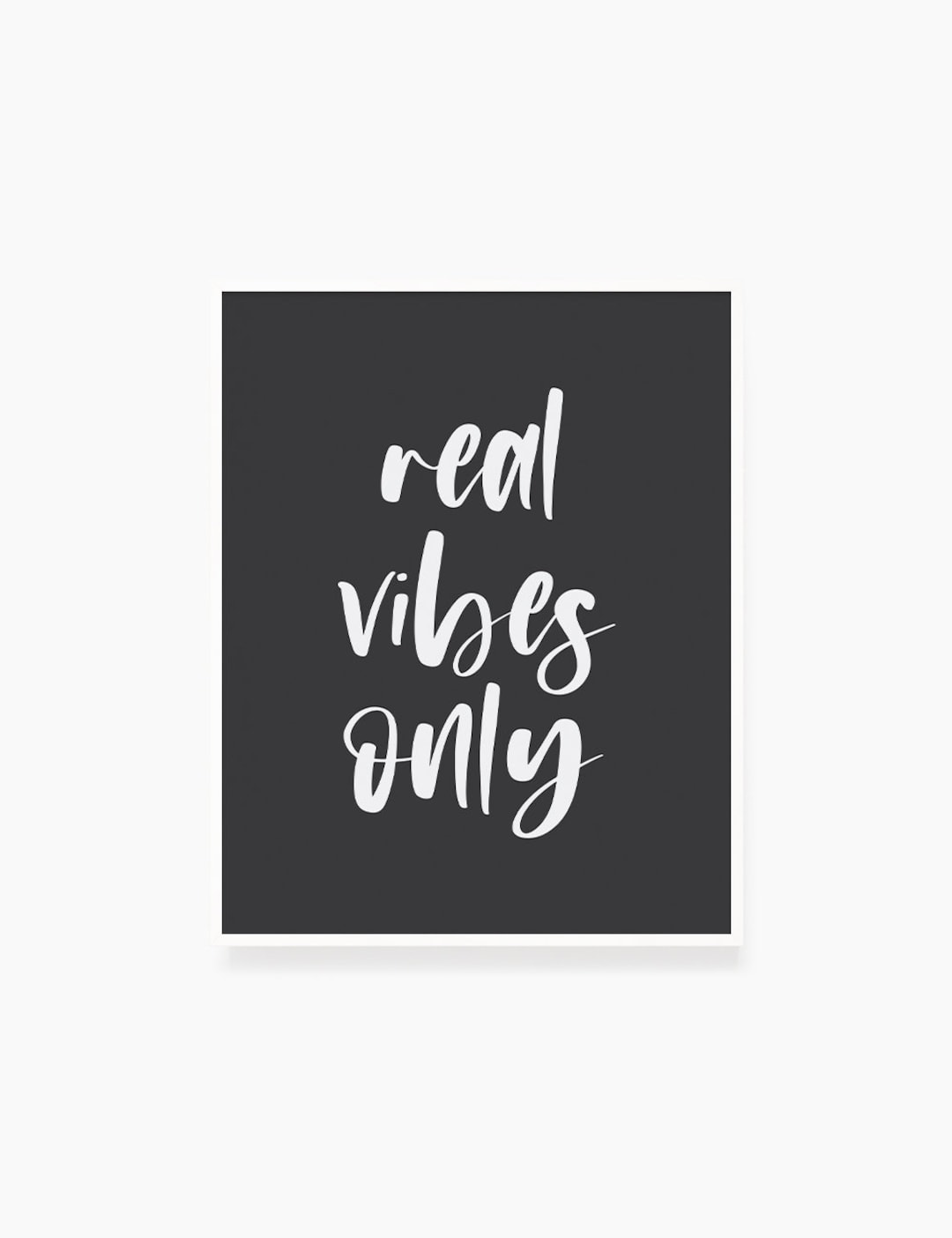 Real Vibes Only Print: Black and White Typography (digital Download) - Etsy