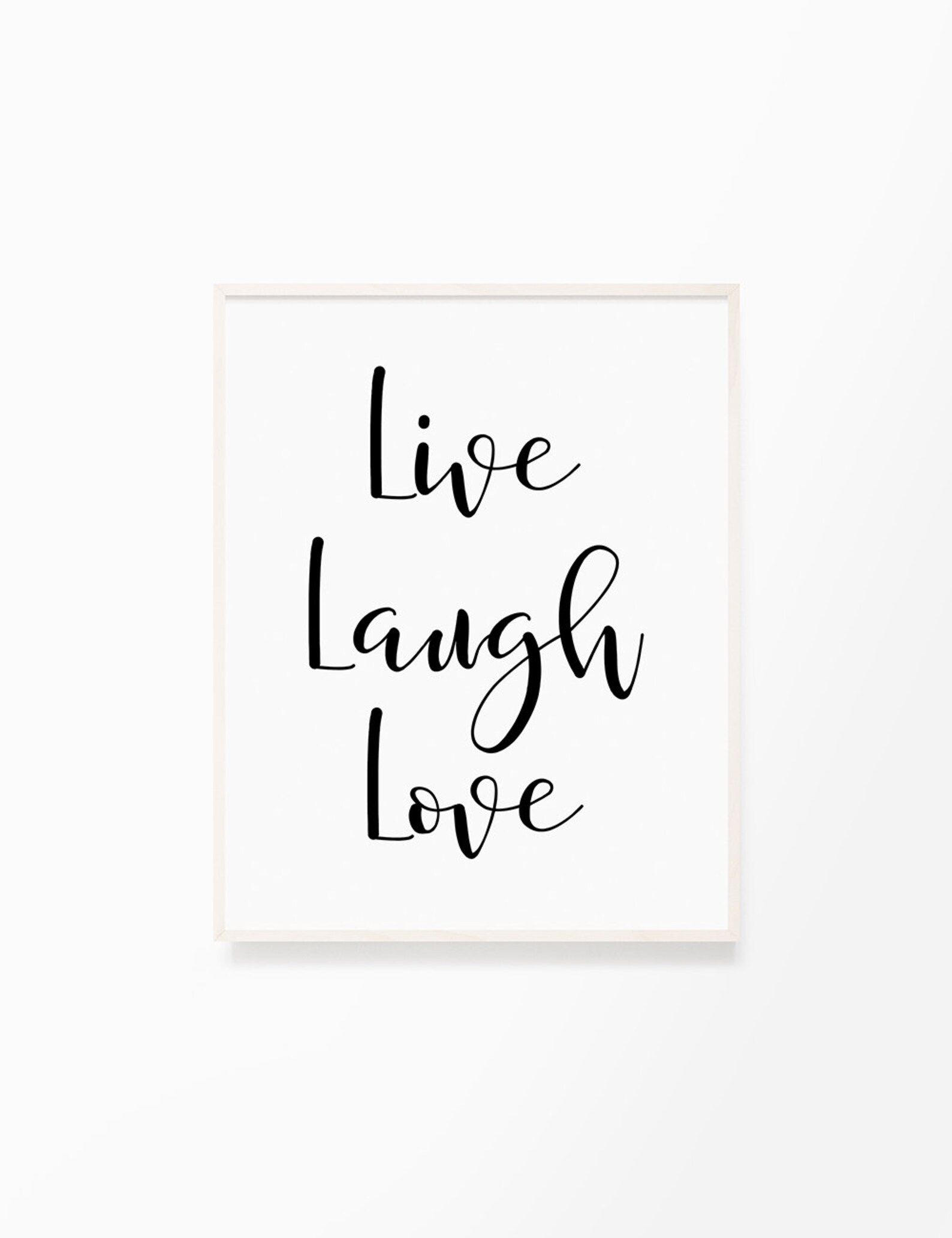 Printable Wall Art Quote "live Laugh Love", Typography Poster ...