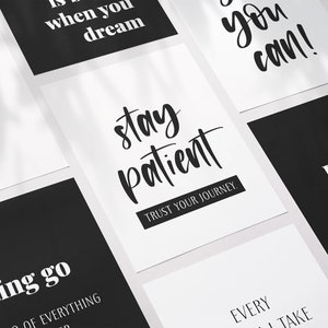 Vision Board Printables Printable Quotes and Affirmation Cards 3.5x5 ...