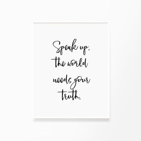 Speak up Poster - Etsy UK