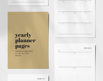 Printable Daily Planner Undated A4 A5 US Letter | Etsy