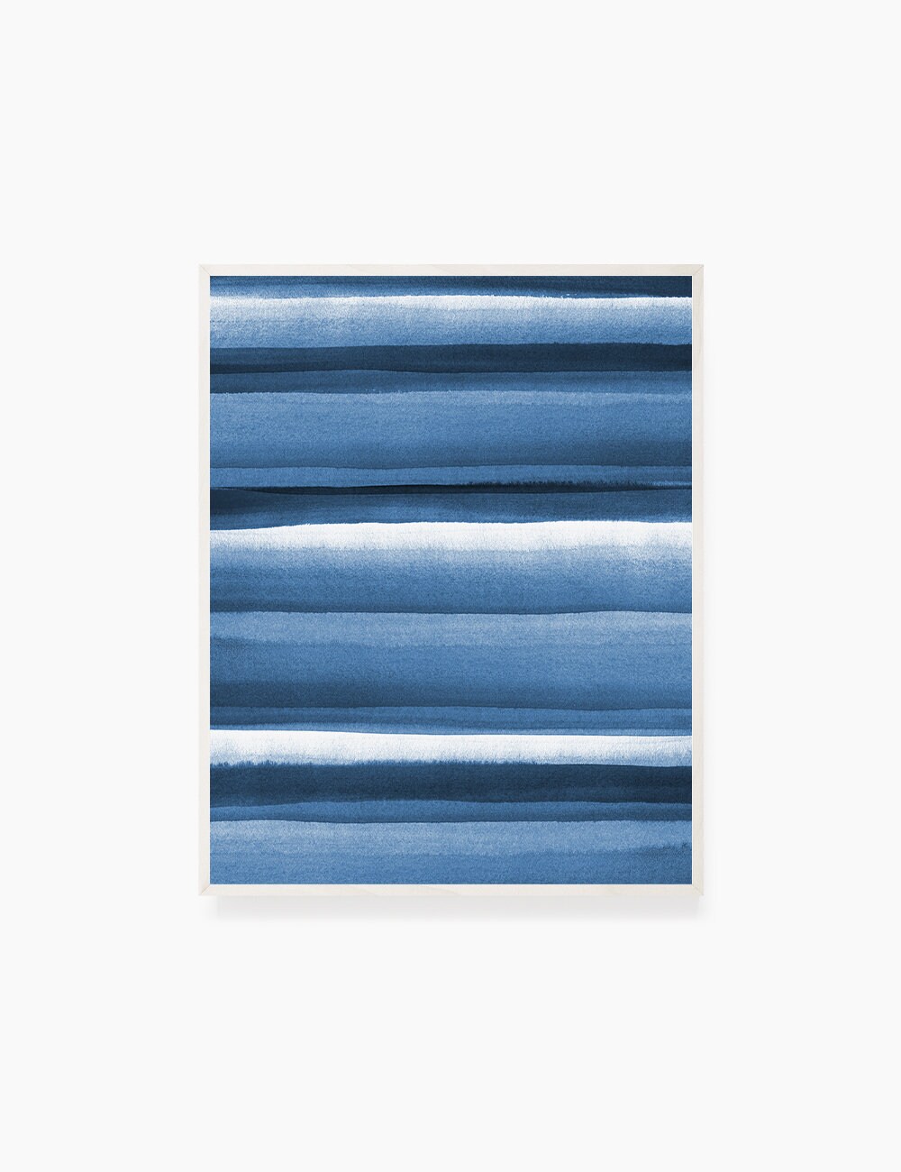 BLUE OCEAN WAVES. Blue Watercolor Painting. Abstract Art. Printable ...