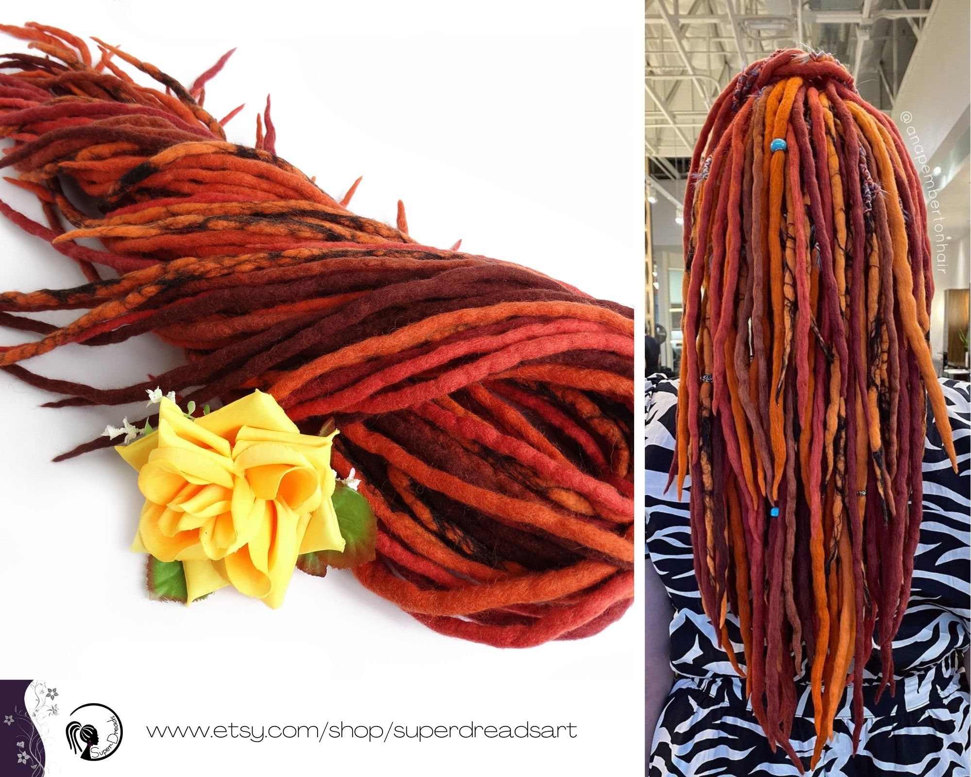 Burnt Orange Dreadlocks