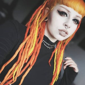 Orange Wool Dreadlocks, Dreads Extensions, Double Ended, SWEET ORANGE ...