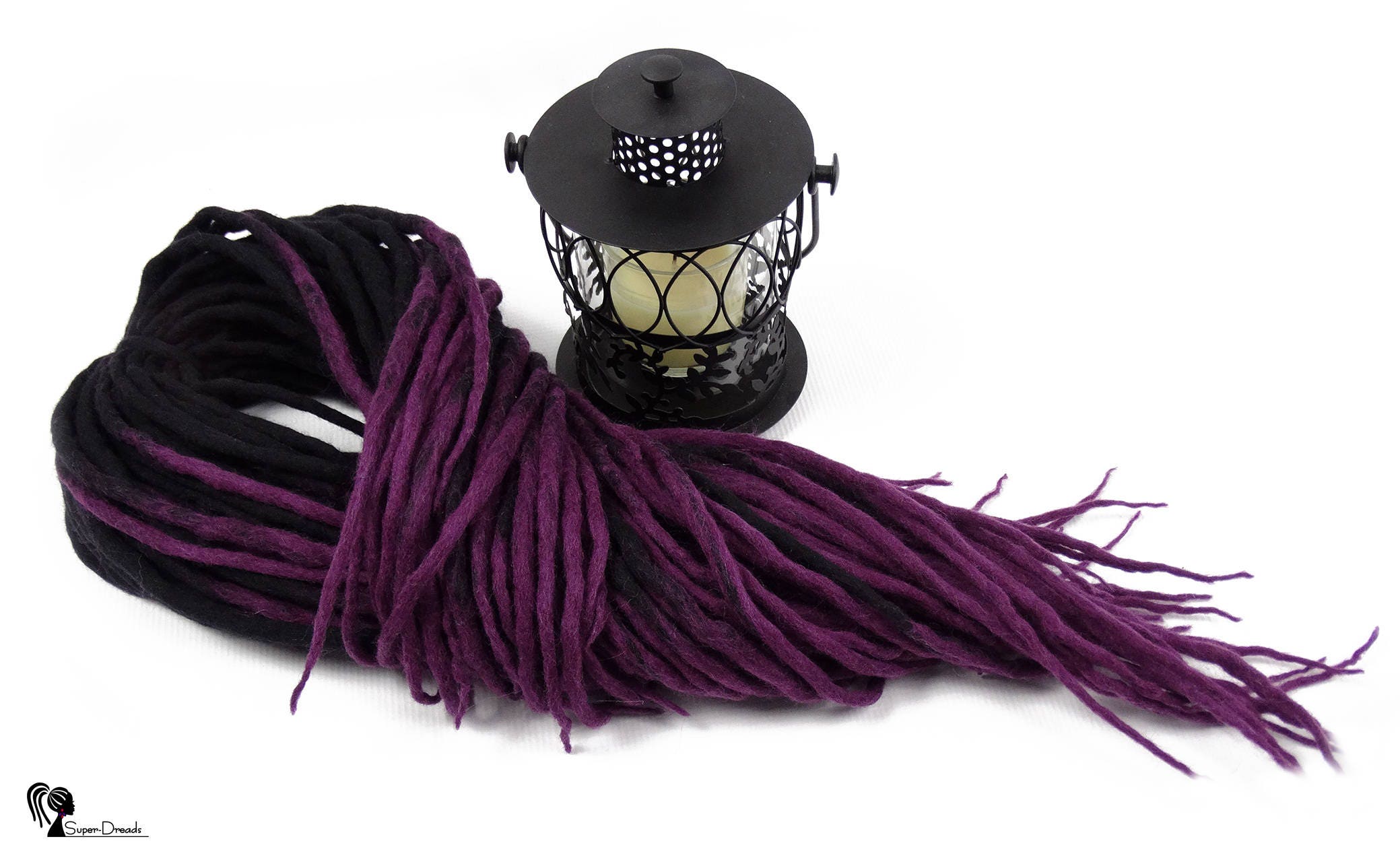 Black Purple Wool Dreadlocks Purple Ombre Dreads Dreadlock - Etsy