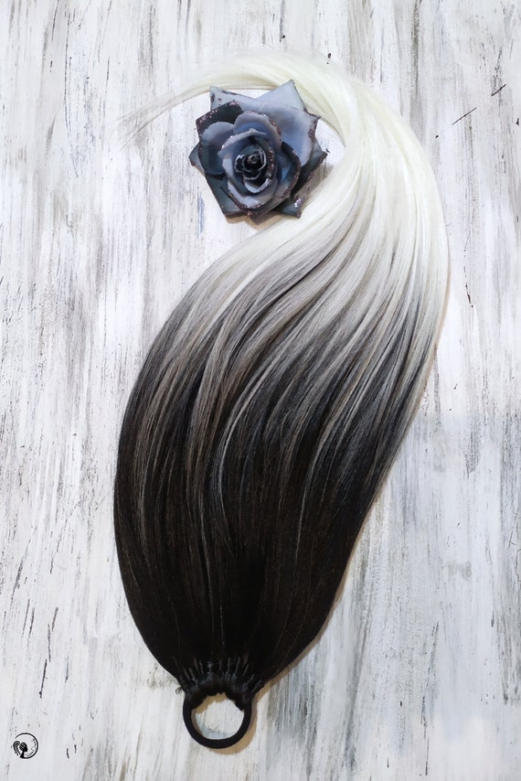 Black White Ombre Hair