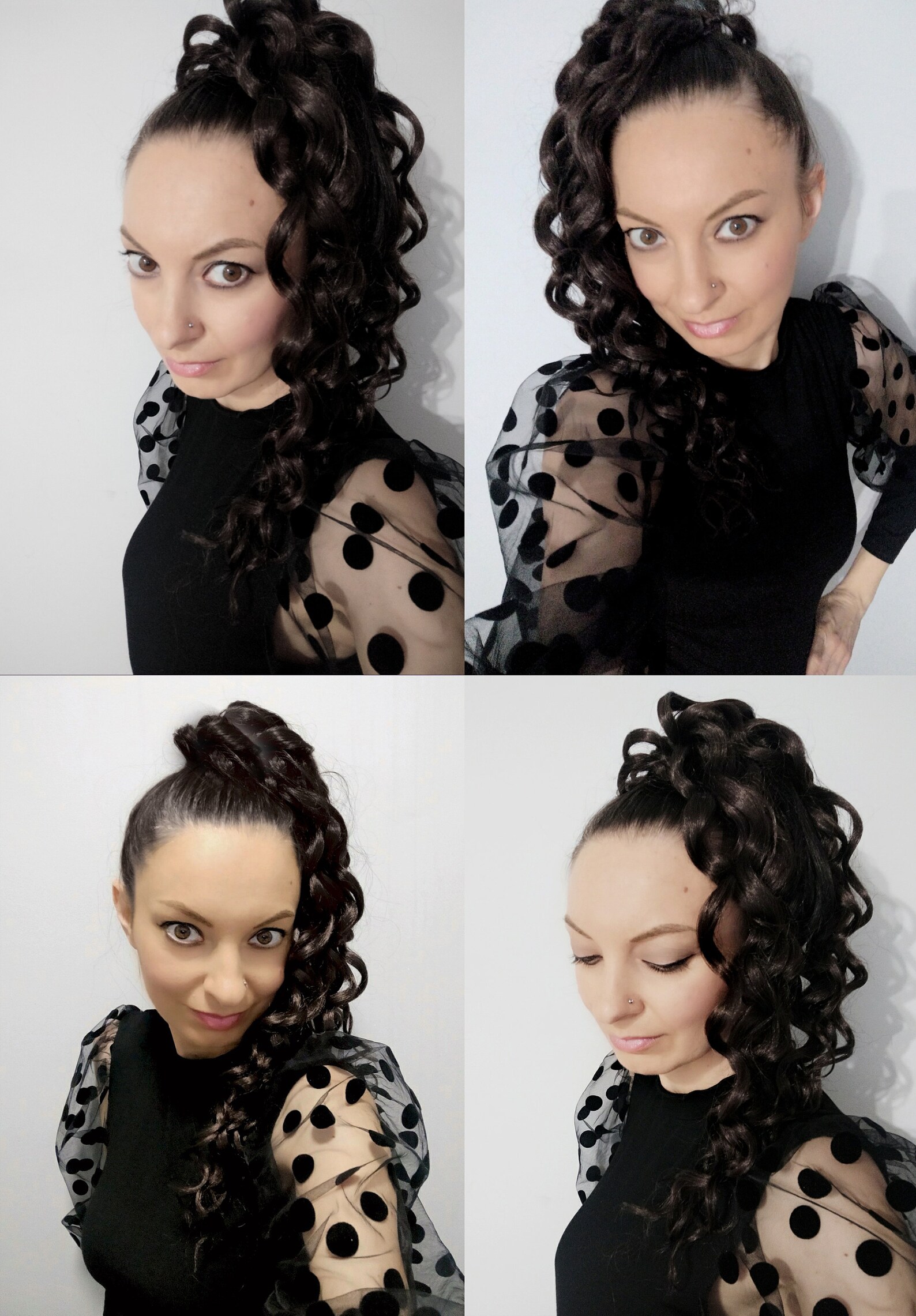 Brown Curly Ponytail Extensions Wavy Hair on Elastic Band - Etsy