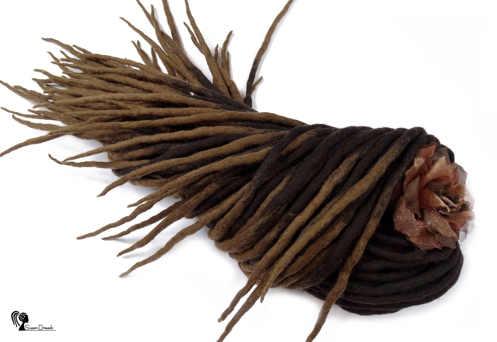 Brown Ombre Wool Dreadlocks Wool Dreads Extensions Dark - Etsy