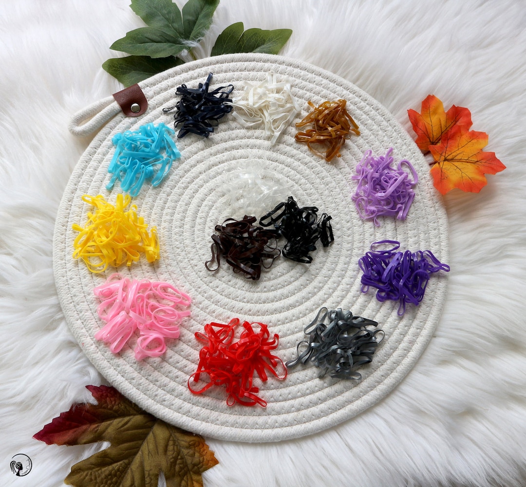 RUBBER BANDS for Dreadlocks Dreads and Braids, Elastic Bands for ...