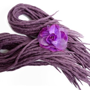 Purple Wool Dreadlocks Dreads Extensions Violet Dreadlocks - Etsy