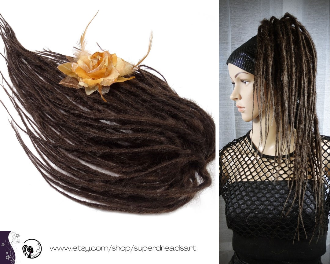 Synthetic Dreadlocks Clip in Wig, Ponytail DREAD EXTENSIONS, Hairpiece ...