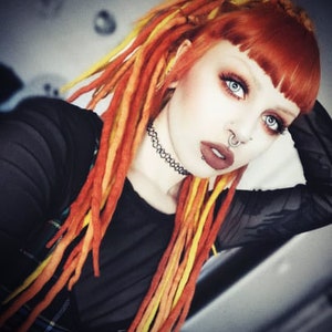 Orange Wool Dreadlocks Ginger Dreads Extensions Double - Etsy