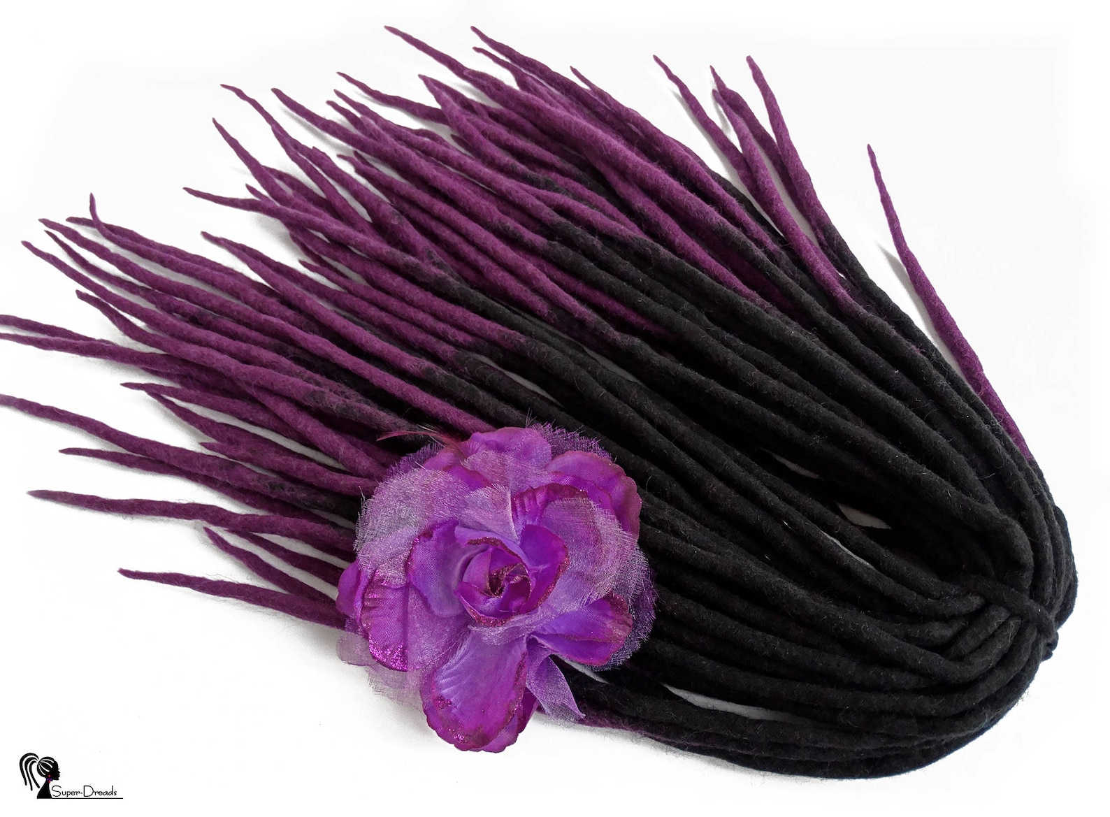 Black Purple Wool Dreadlocks Purple Ombre Dreads Dreadlock - Etsy