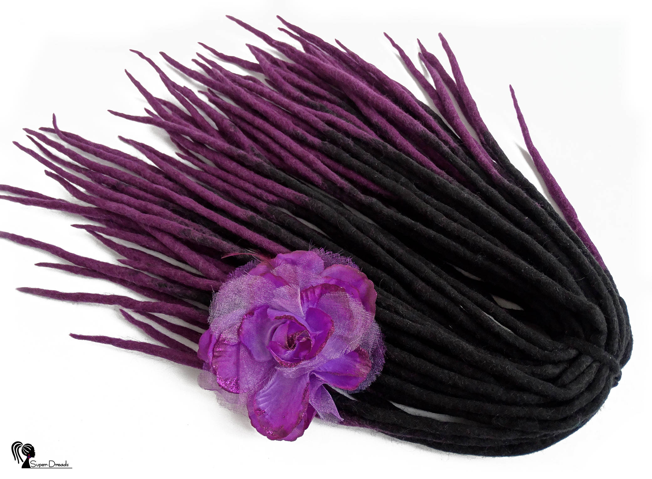 Black Purple Wool Dreadlocks Purple Ombre Dreads Dreadlock - Etsy