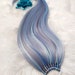 Blue Grey Ponytail Extension: Blended Synthetic Hair Wig - Etsy