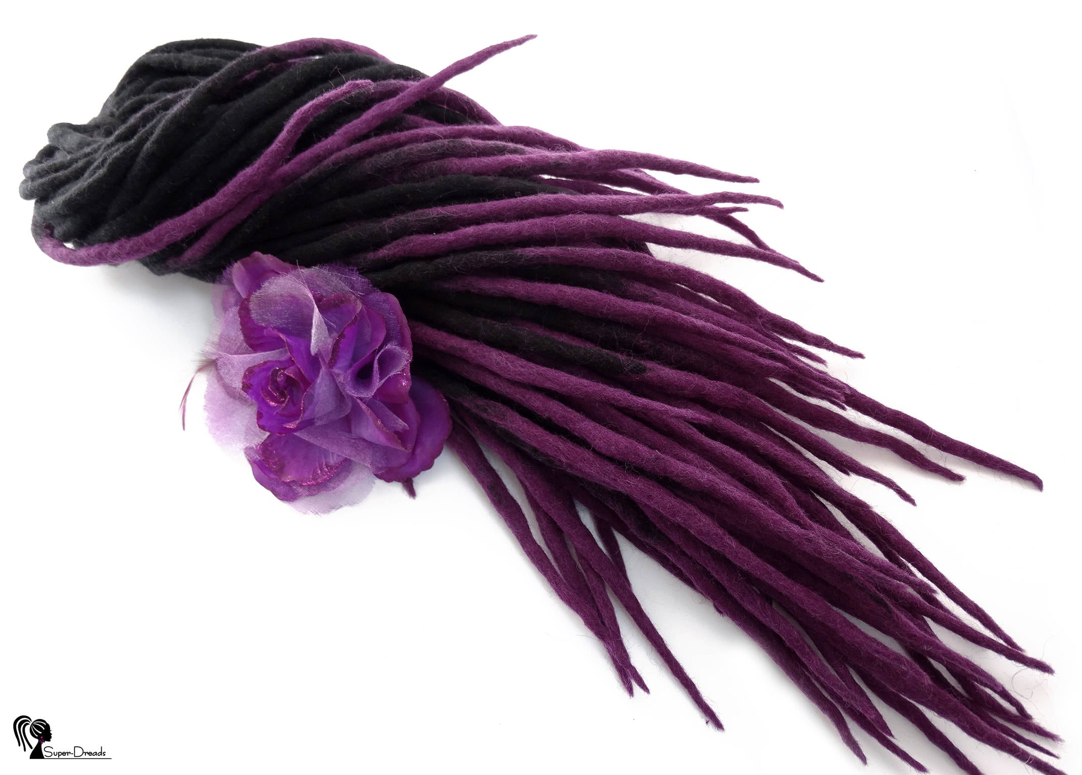 Black Purple Wool Dreadlocks Purple Ombre Dreads Dreadlock - Etsy