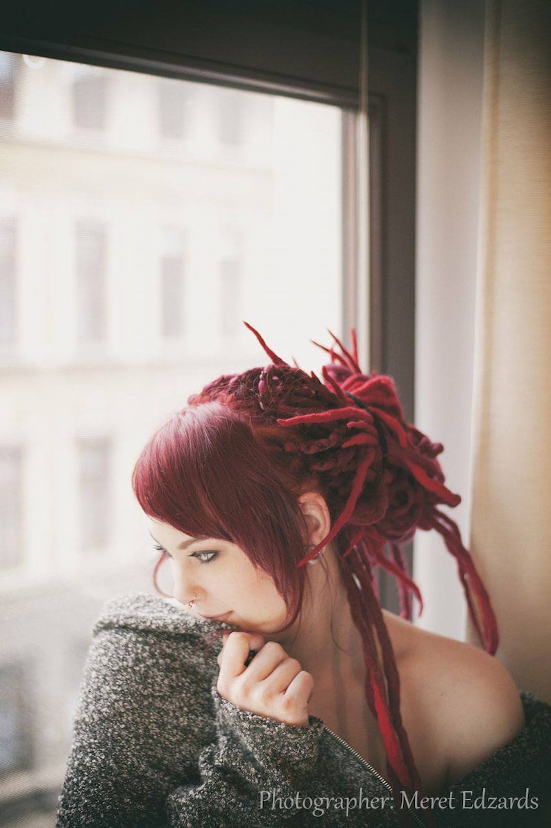 Red Wool Dreadlocks Burgundy Ombre Dreads Dreadlocks - Etsy