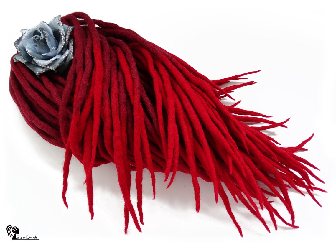 Red Wool Dreadlocks Burgundy Ombre Dreads Dreadlocks - Etsy