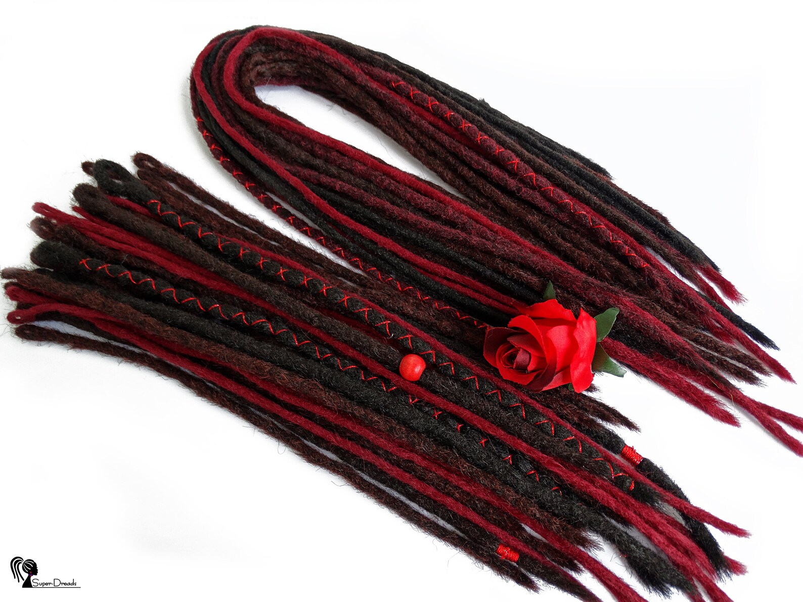 Full Set Crochet Synthetic Dreadlocks Burgundy Dread - Etsy