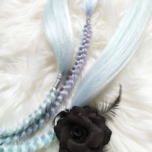 Mint Green Braids Extension on Hairband Dreadlocks on Elastic - Etsy
