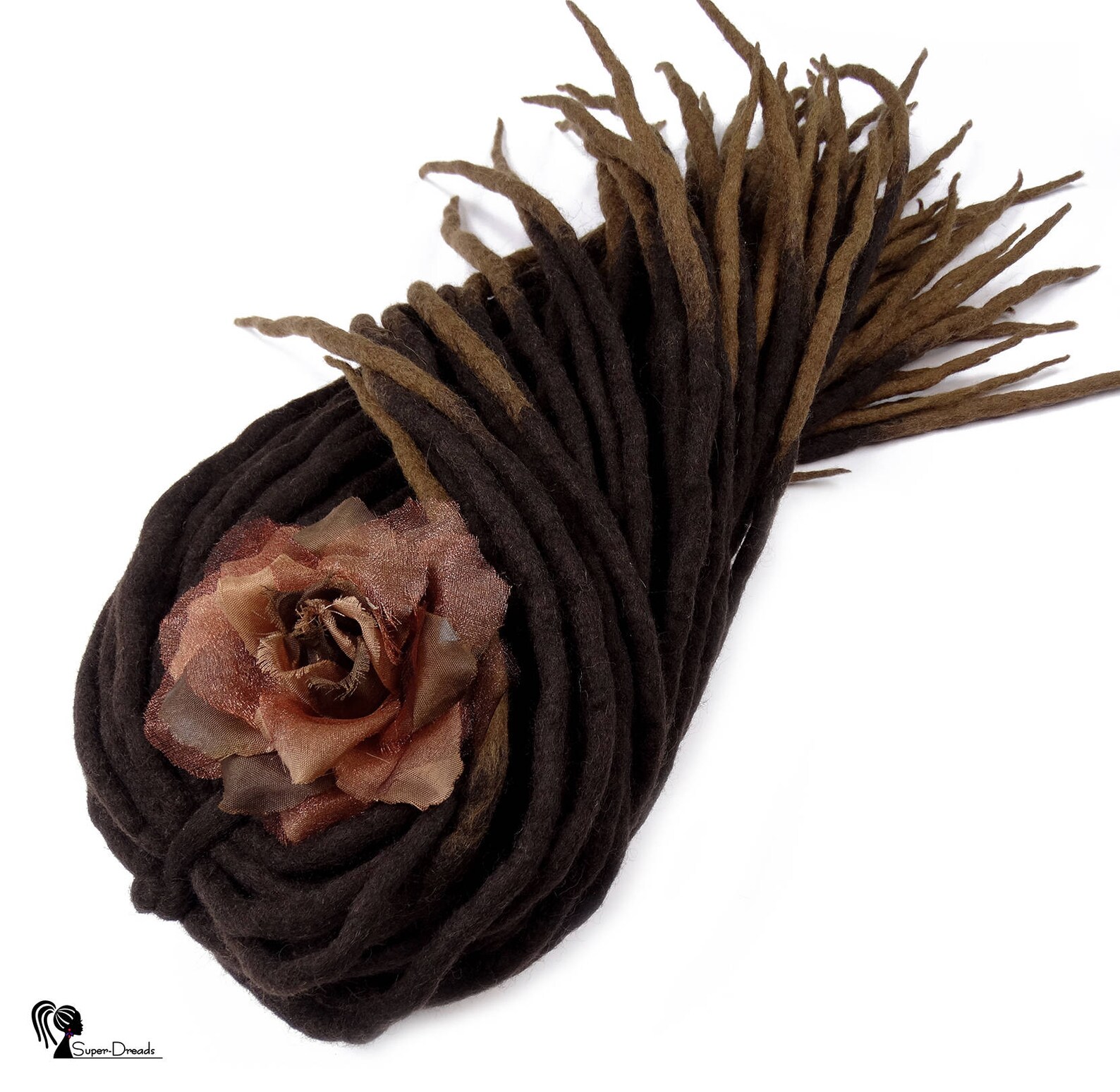 Brown Ombre Wool Dreadlocks Wool Dreads Extensions Dark - Etsy