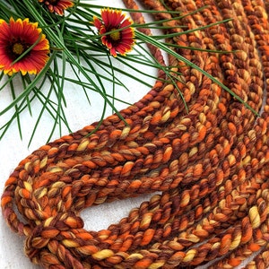 Ginger Yellow Wool Braids and Twists Extension, Orange Braided ...