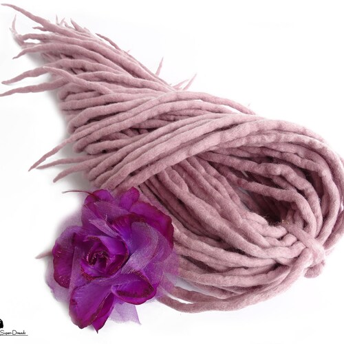 Pink Wool Dreadlocks Light Pink Dreads Extensions Pastel - Etsy