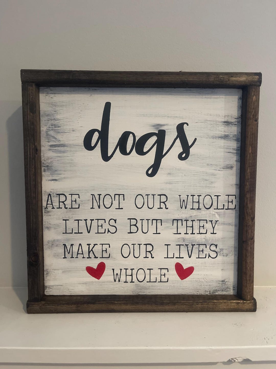 Handmade Dog Lover Wood Sign – Dog Family Decor (11x11) - Etsy