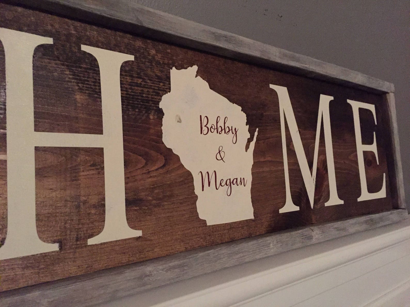 Wisconsin home sign. Rustic. Wall decor. | Etsy