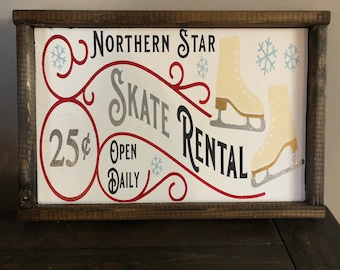 Ice Skate Rental Sign - Etsy