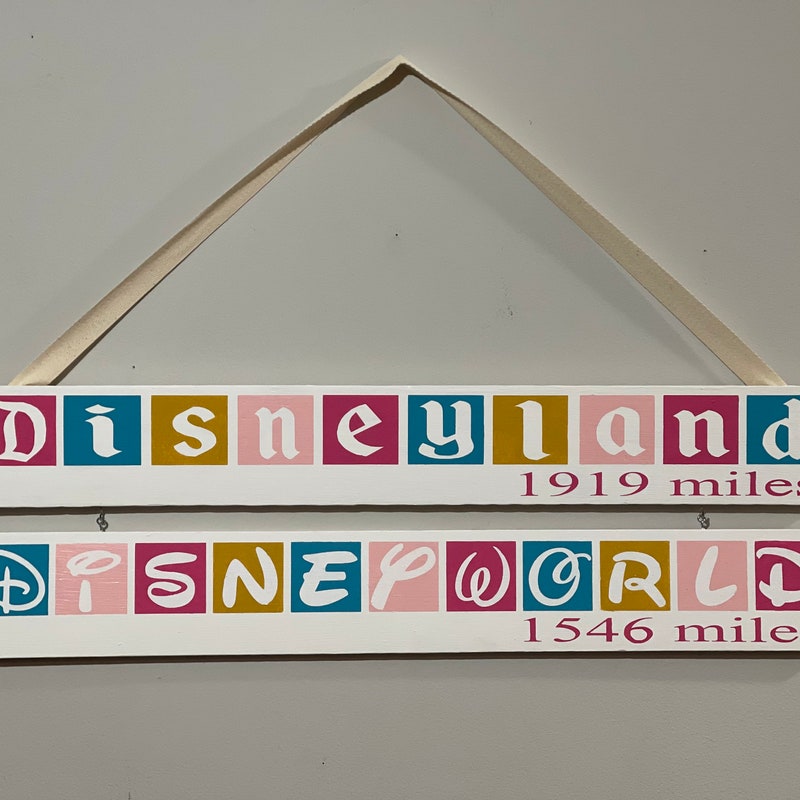 Disneyland Miles Sign - Etsy