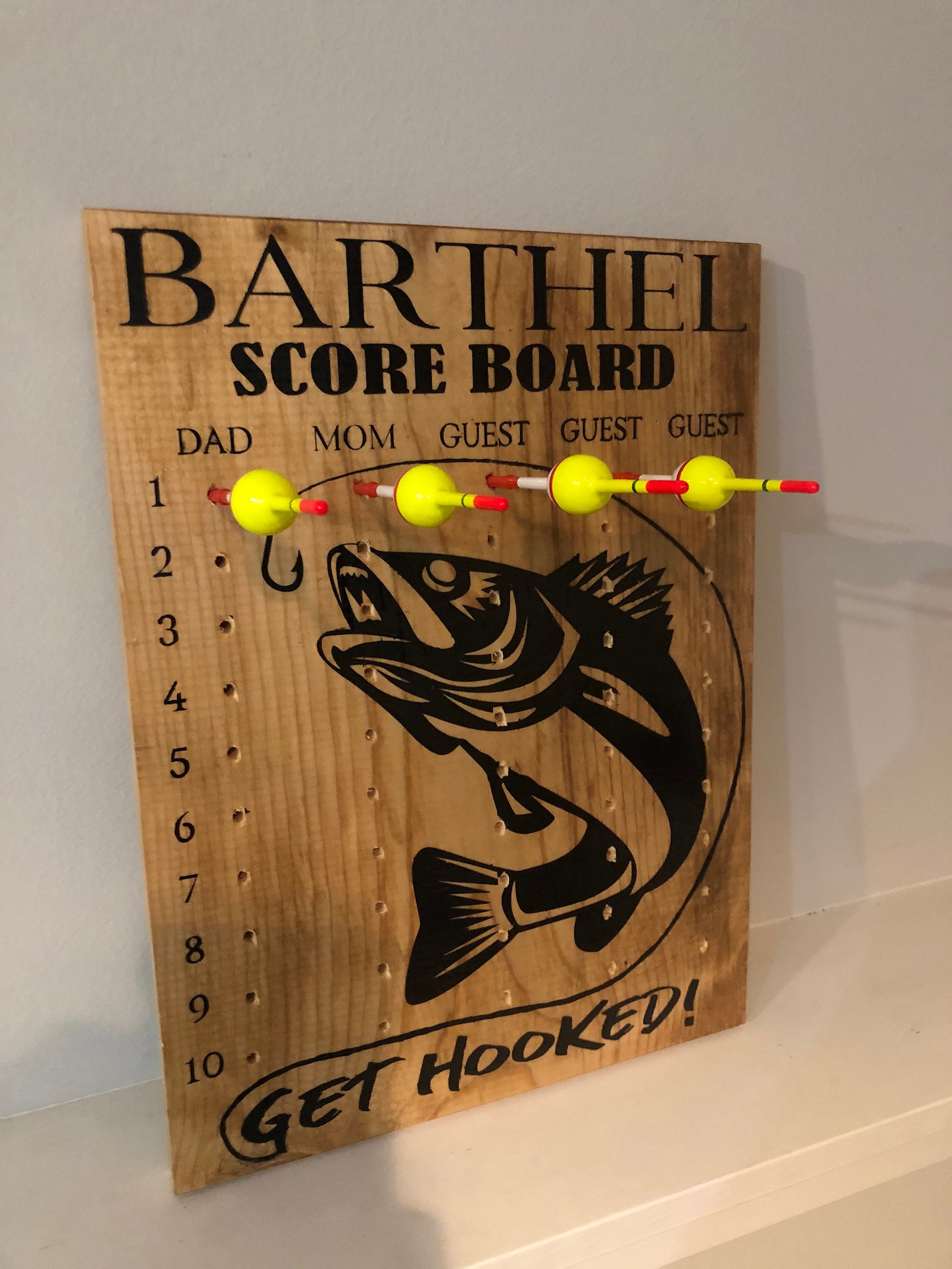Fishing Score Board. Fishing Brag Board.ice Fishing Game. Get | Etsy