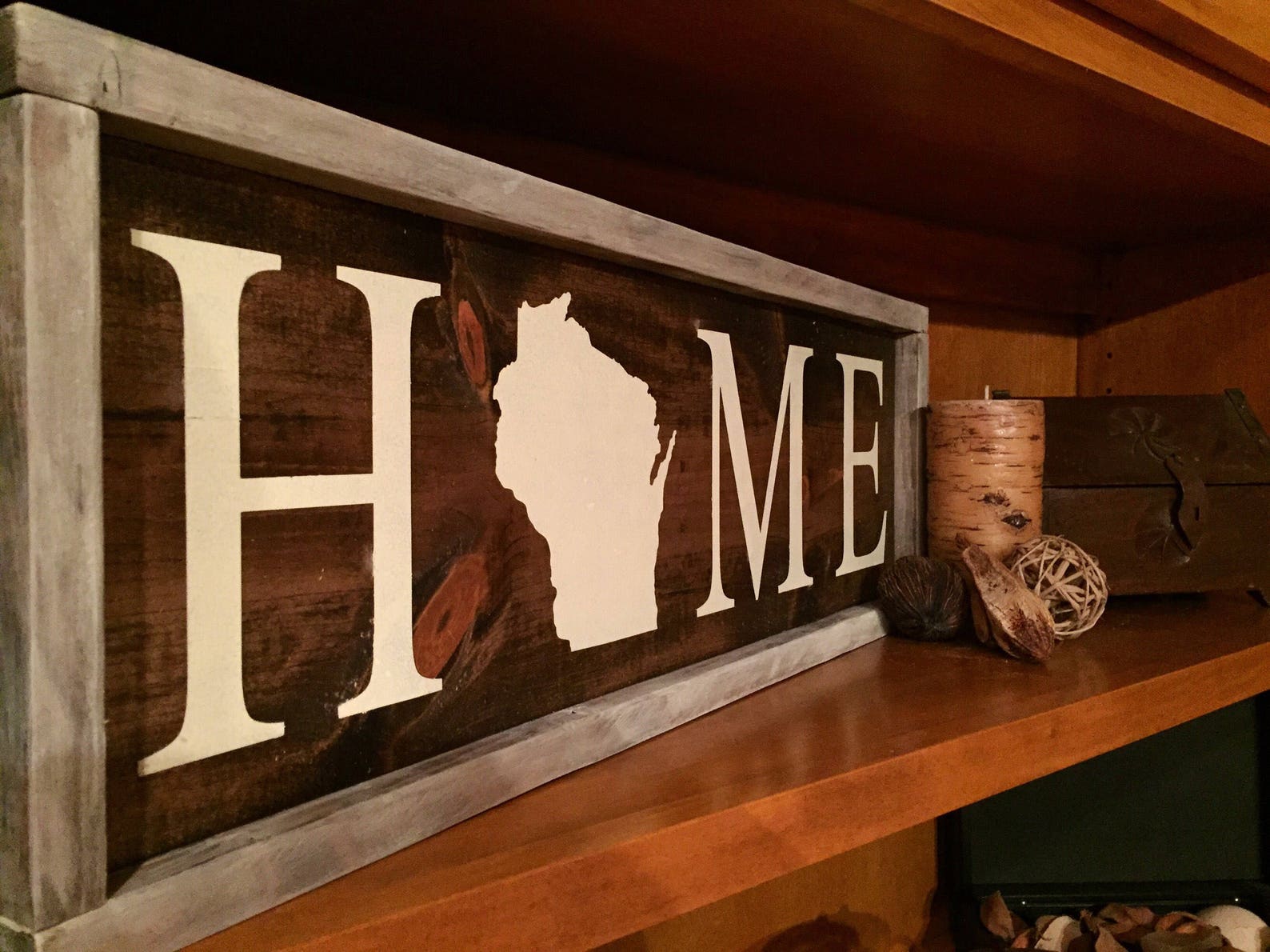 Wisconsin Home Sign. Rustic. Wall Decor. - Etsy