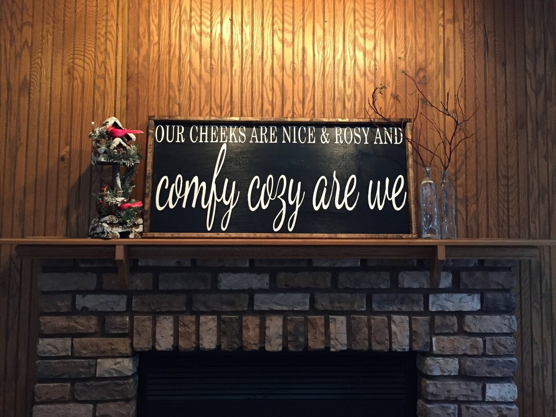 Handmade Rustic Wood Sign: Our Cheeks Are Nice - Etsy