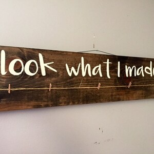 Kids Art Display Sign! Look What I Made! Handmade. Handpainted. Rustic ...