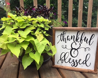 Blessed Wood Sign Rustic Home Decor Royal Decor Wood Plaque Wall ...