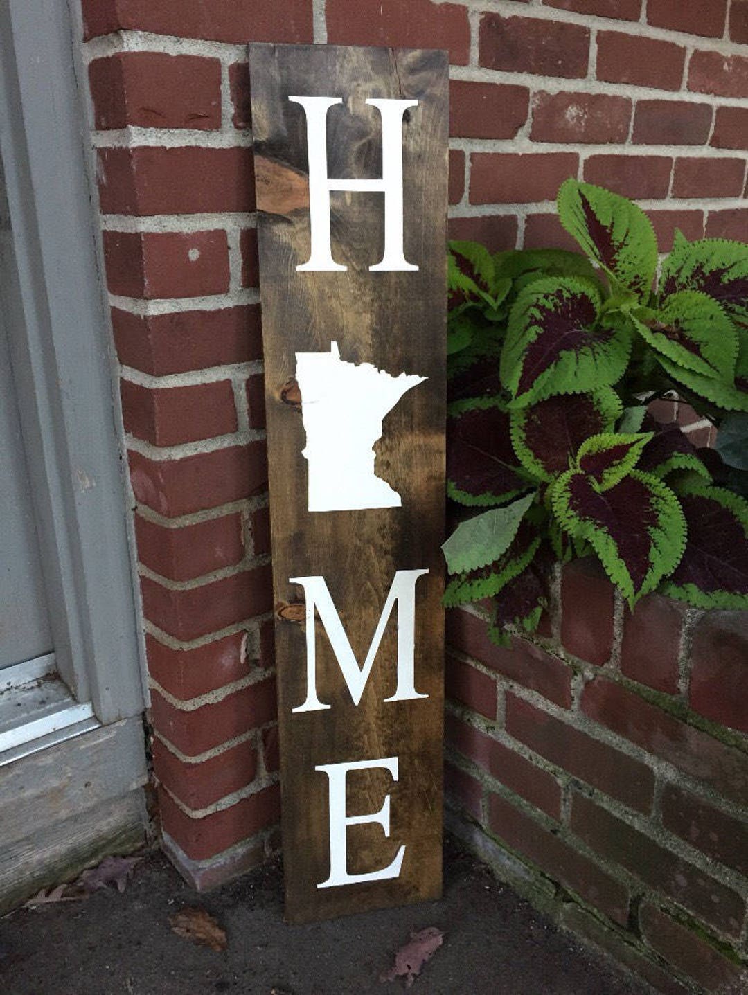 Vertical Minnesota HOME Sign. Unframed. Rustix. Porch Sign. Outdoor. - Etsy