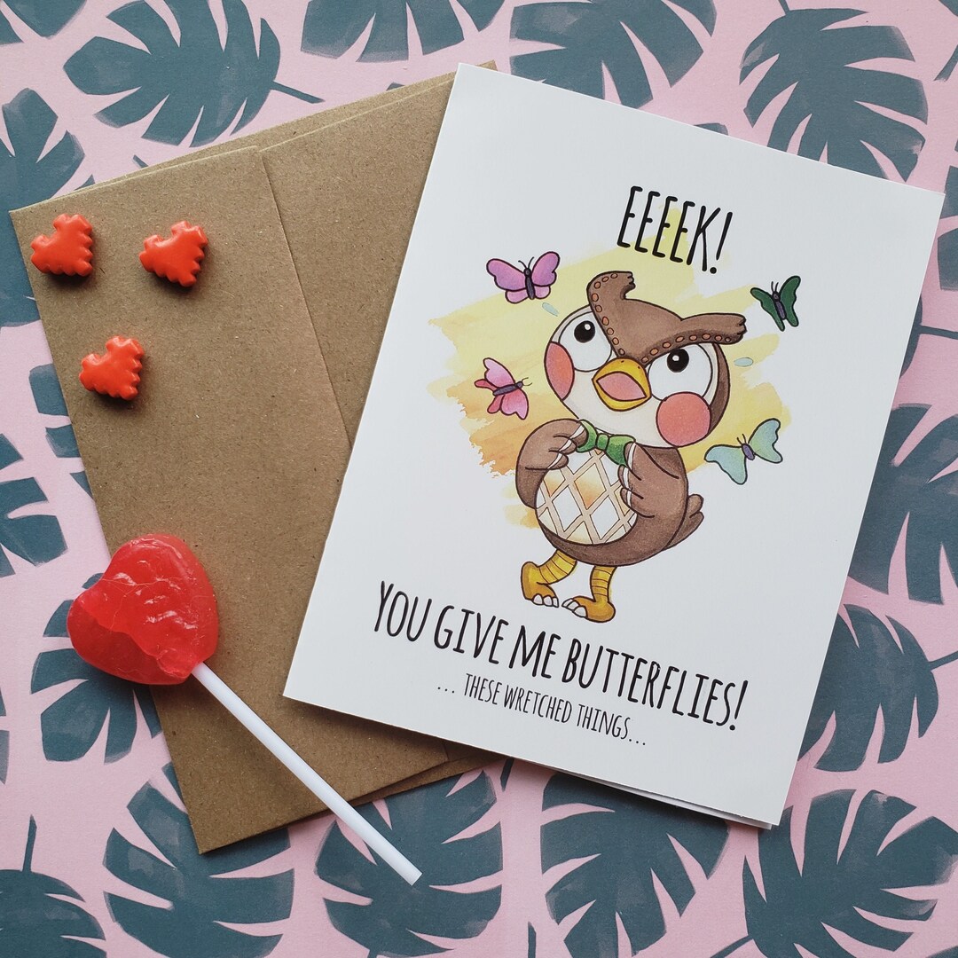 ACNH Blathers ''you Give Me Butterflies'' Cute Animal Crossing ...