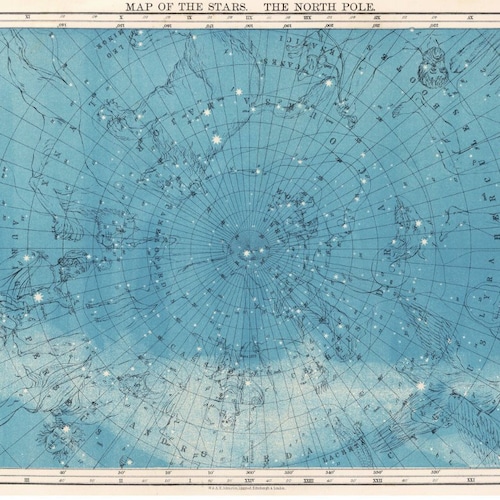 Celestial Charts Astronomic Map Diagram Poster / Print - Etsy