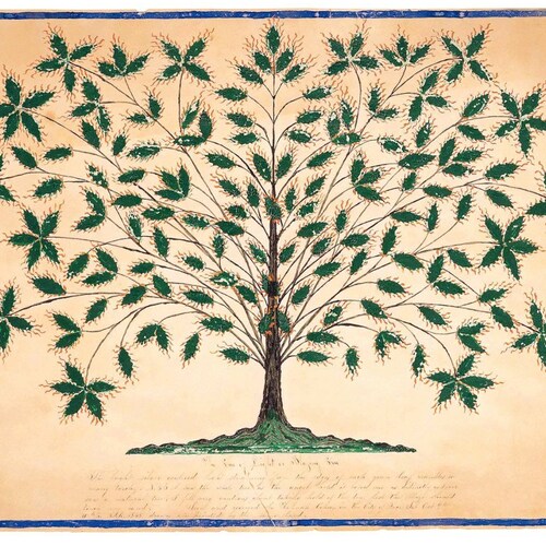 Folk Tree of Life Art Print Primitive Americana Wall Art - Etsy