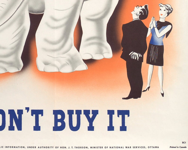 If You Don't Need It Don't Buy It Poster, Vintage Propaganda Poster ...